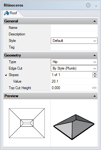 Roof | VisualARQ help